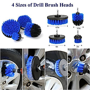 Car Cleaning Kit, 23pcs Interior Detailing Kit Detailing Brush Set Car Wash Set,Auto Drill Brush Set,Car Detailing Brushes for Cleaning Wheels,Dashboard,Interior,Exterior,Leather,Air Vents,Emblems