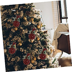 COHEALI 3pcs Christmas Foam Balls Decor for Office White Outfits Office Decore Christmas Plaid Ball Ornaments Hanging Christmas Decoration Christmas Balls Ornaments Hanging Foams Balls