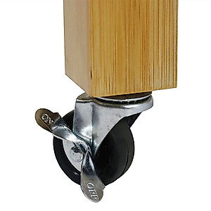 Home Aesthetics Rolling Kitchen Island Cart with Drawers Shelves, Towel Rack, Locking Casters, Butcher Block Food Prepping Cart Trolley on Wheels, Bamboo Wood