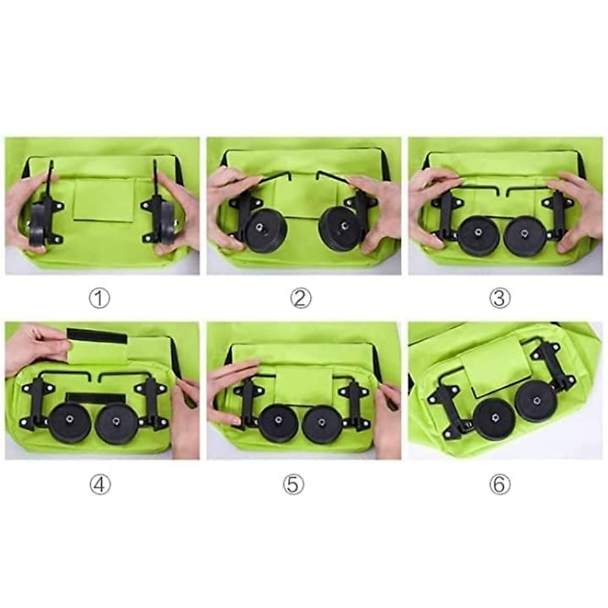 Shreejicreation Foldable Shopping Trolly Bag with Wheels Vegetable, Grocery Shopping Carry Bag Folding Travel Luggage Bag Lightweight Multiperpose [Pack of 1]