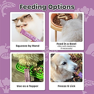 Squeeze Vita Stick Soft Cat Treats and Dog Treats. 49pc Skin and Coat Support Pouches for Cats and Dogs Lickable Paste for Dog Lick Mat, Senior Cat Food Wet Cat Food Toppers, Multivitamin for Dog Food