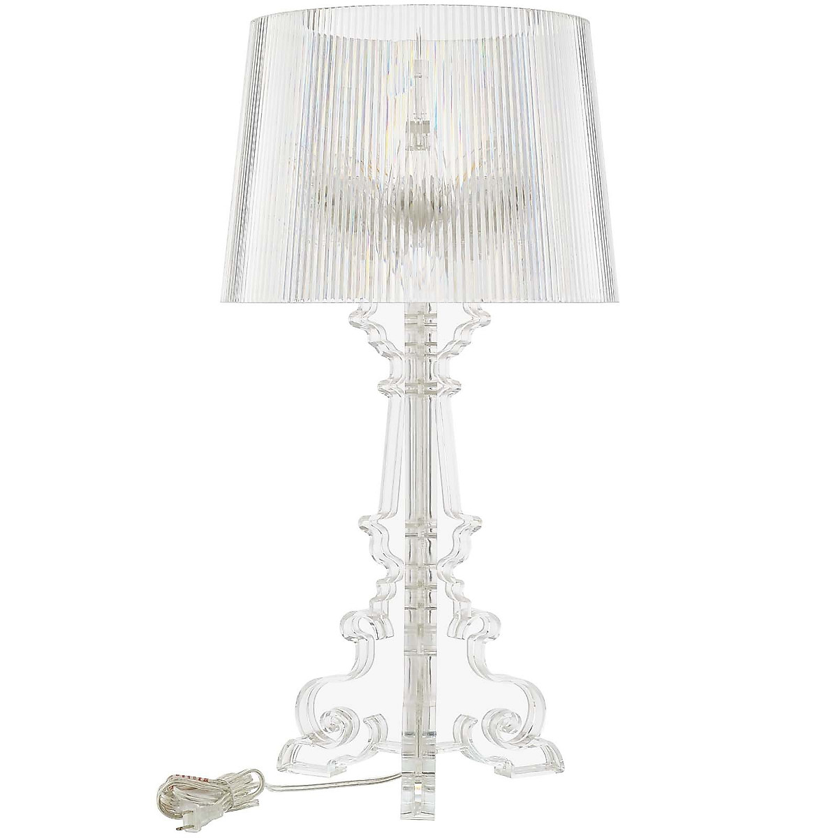Modway French Grande Acrylic Table Lamp in Clear