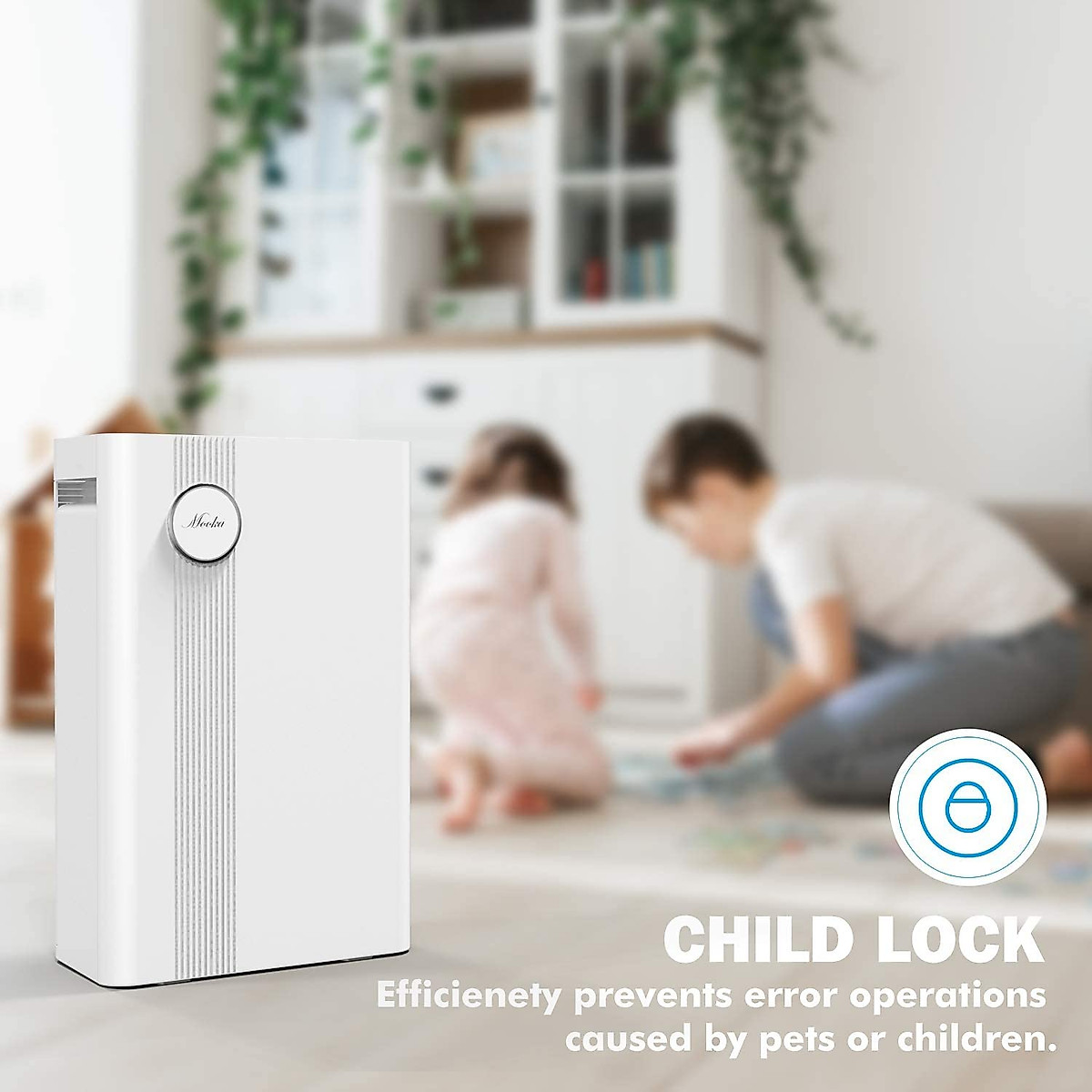 MOOKA H13 True HEPA Air Purifier Replacement Filter With Activated Carbon 4-in-1 For Large Room Filter Allergies Pollen Smoke Dust Pet Dander VOC