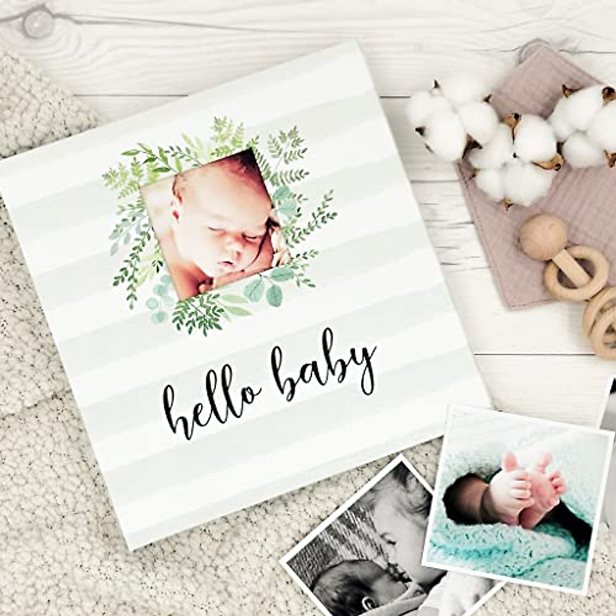 Baby Memory Book First 5 Years - Keepsake Monthly Milestone Journal for Boy or Girl - Pregnancy Gift for Baby Shower - Gender Neutral Record Book with Gift Box - Personalize Cover with Baby Photo