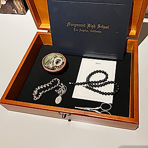 WE Games Old World Wooden Treasure Box with Brass Latch (Light Cherry Finish)