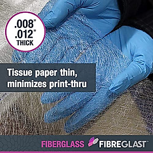 Fibre Glast Ultra Lightweight Fiberglass Veil Cloth – Sheer Sandable Surface Coat for Air, Car, Auto, Boat, Marine Repairs – Continuous Strand Mat – Resin & Gel Coat Compatible, 3 Yards – Made in USA