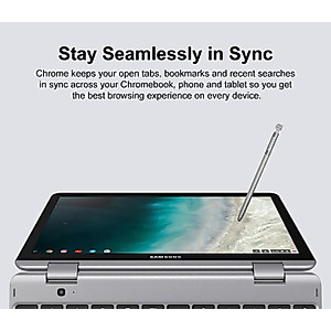 SAMSUNG Chromebook Plus 12.2" Touchscreen FHD+ 2-in-1 Laptop Computer, Intel Celeron 3965Y Processor, 4GB RAM, 64GB eMMC, WiFi, Bluetooth, Stealth Silver, Digital Pen, Chrome OS