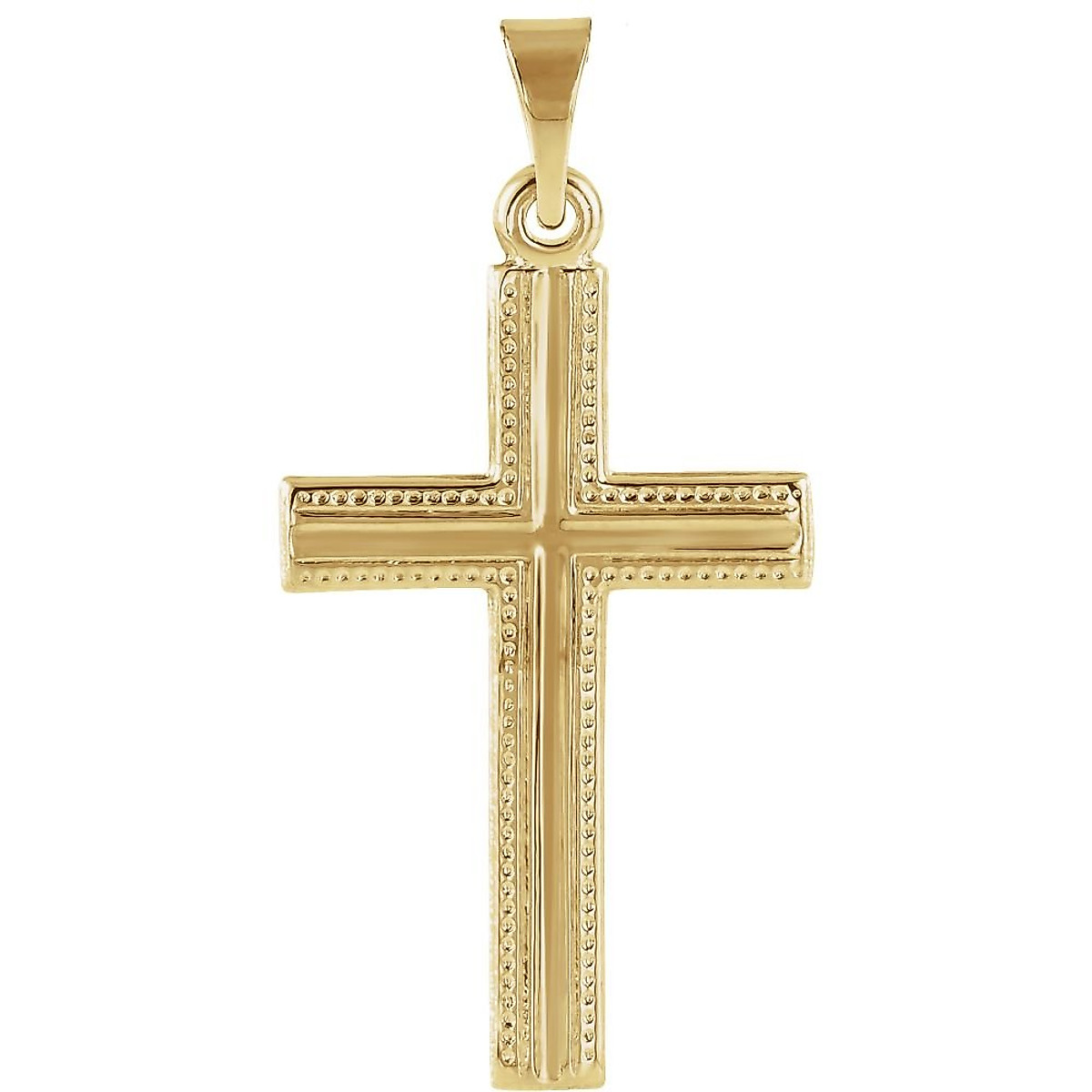 DIAMOND JEWELRY NY 14K Yellow Gold 15X9.5mm Cross Pendant