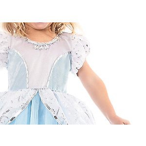 Little Adventures Deluxe Cinderella Princess Dress up Costume for Girls Small (Age 1-3) - Machine Washable Child Pretend Play and Party Dress with No Glitter