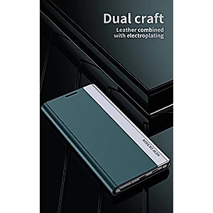 YukeTop Cover for Oppo Reno2 F Case, Smart Flip Case, with Stand, Leather + PC, Cover Protection for Oppo Reno2 F.(Green)