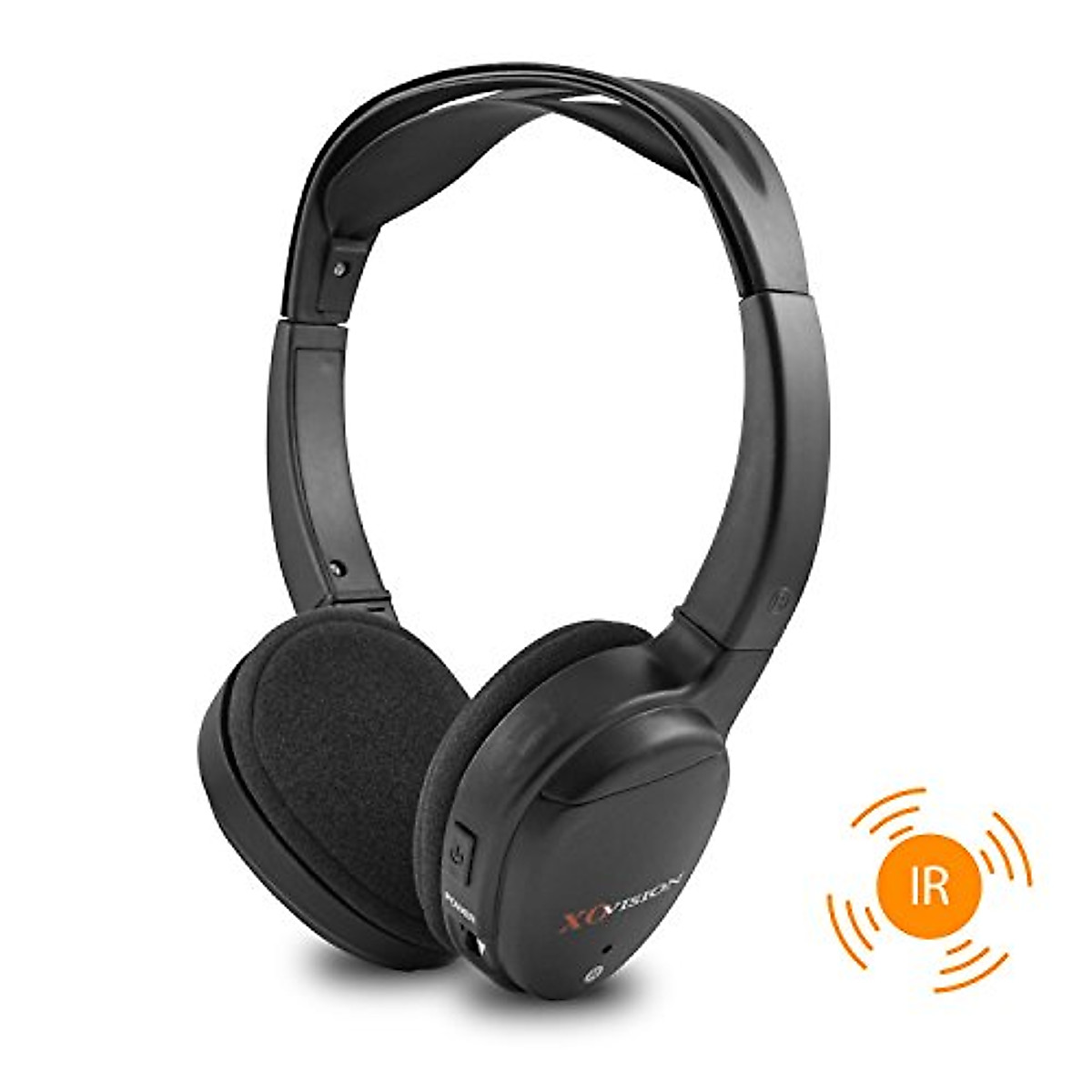 XO Vision IR620 Universal IR Infrared Wireless Foldable Headphones for In-Car TV, DVD, & Video Listening