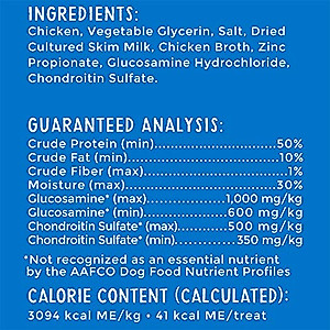 Happy Hips Chicken Jerky, Grain Free Dog Treats with Glucosamine & Chondroitin, Made in USA, 24 oz, 29253