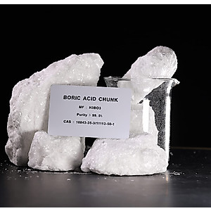500G Boric Chunk,99.9% Pure Anhydrous Industrial Grade Strength Magic Fishscale Oily White Flakes Factory Direct Sales (1.1Lbs)