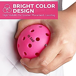 A11N S40 Outdoor Pickleball Balls- USAPA Approved, 3-Pack, Fuchsia