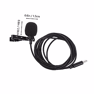 ERINGOGO Lavalier Microphone Mini USB Microphone Wireless Lavalier Mic Lapel Microphone Omnidirectional Lavalier Mic Omnidirectional Microphone Collar Clip Microphone USB-c Microphone TPE