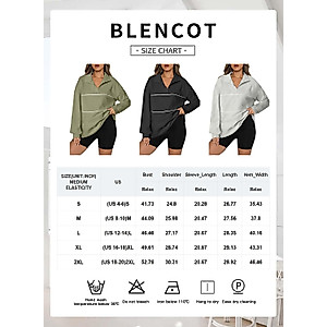 BLENCOT Womens Oversized Quarter Zip Contrast Stitch Pullover Sweatshirt Loose Up Drop Shoulder Winter Y2K Tops Gray XL