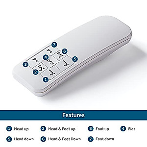 Lucid L150 Adjustable Base – Bed Frame with Head and Foot Incline – Wireless Remote Control – Premium Quiet Motor, Queen size