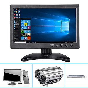 KALESMART 10.1 inch Small Computer Monitor HD 1024x600 with HDMI VGA BNC Port, Display Screen Monitor, Video HDMI Monitor - Build with Speakers