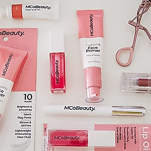 MCoBeauty Lip Oil Hydrating Treatment - Double-Duty Treatment And Gloss - Hydrate And Nourishes Your Lips - High-Shine Finish - Enhances Natural Lip Colour - For Smooth And Plump Lips - Pink - 0.3 Oz