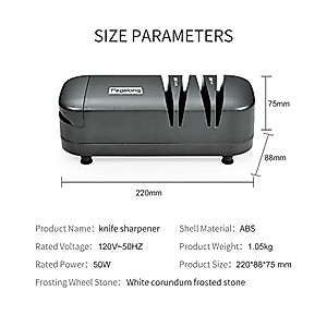 Pegelong kitchen knife sharpener electric knife scissor sharpener 50w at 12.6-Degree Bevel to Quickly Sharpen Polish Slotted Screwdriver Sharpen with Replaceable Wheels S820
