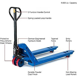 Global Industrial Pallet Jack Truck, 6600 Lb. Capacity, 27 x 48