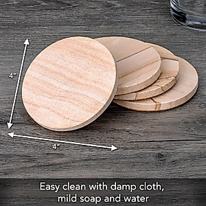 Thirstystone Brand - Desert Sand Coaster, Multicolor All Natural Sandstone - Durable Stone with Varying Patterns, Every Coaster Is An Original 4 inch round