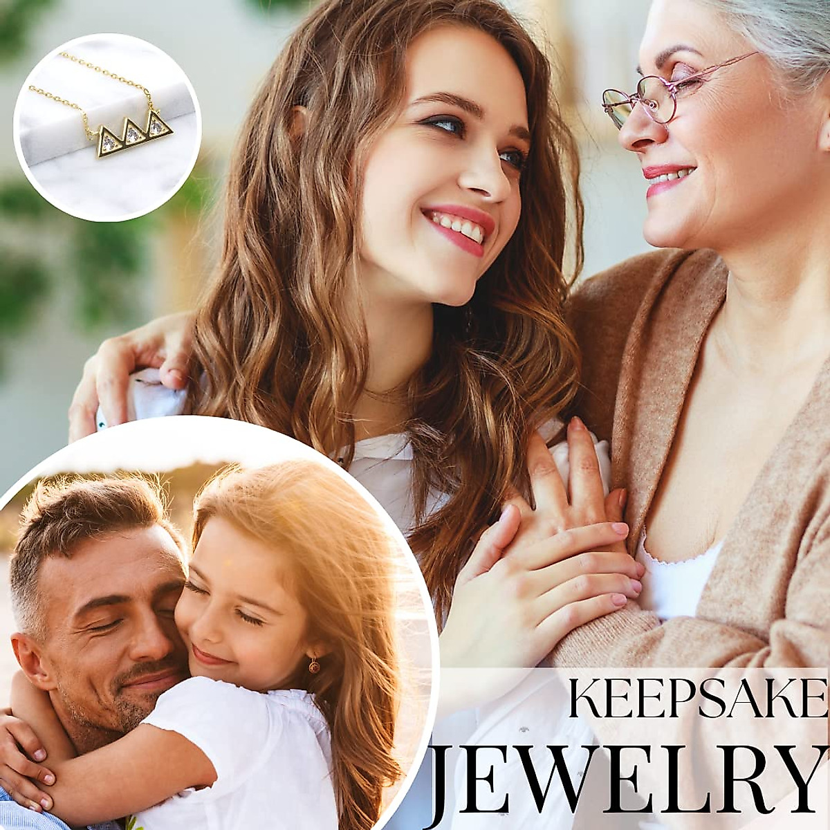 Creatique Sterling Silver 925 Daughter Necklace, 18 Karat Gold Plated, Inspirational Quote, Meaningful Gift for Daughter, Birthday, Graduation, Mother Daughter Jewelry