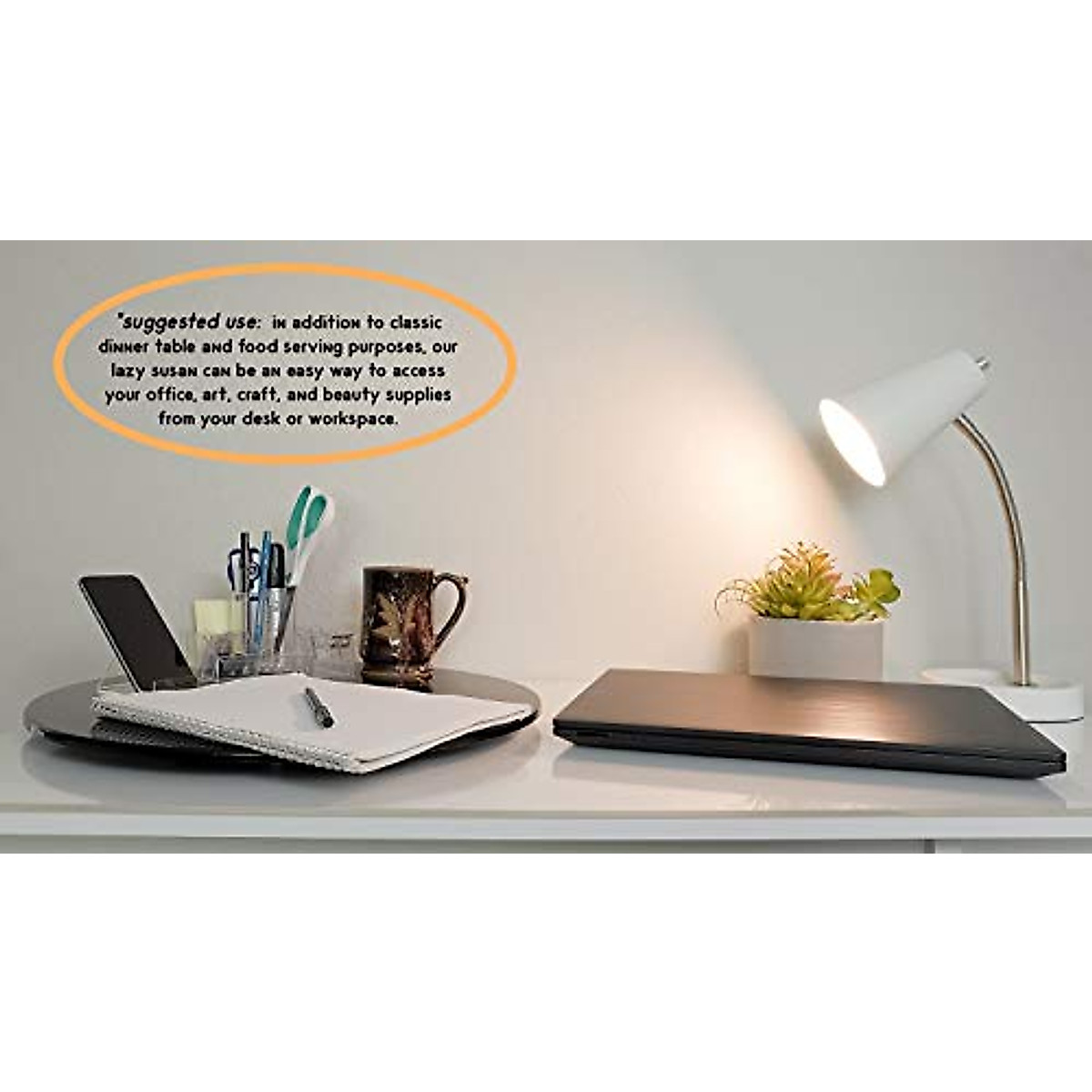 Deluxe Black Acrylic Lazy Susan