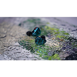 KZ AS10, LINSOUL 5BA HiFi Stereo in-Ear Earphone High Resolution Earbud Headphone 0.75mm 2 pin Cable, Five Balanced Armature Drivers, Noise Cancelling (Without Mic, Cyan)