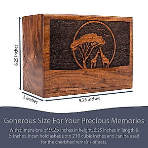 Displayex India Engraved Personalized Cremation Urn for Human Ashes - Pet Urns for Dogs Ashes, Urns for Human Ashes Adult Male Female Child, Urns for Human Ashes Dad Mom, Ashes Holder (210 lbs)