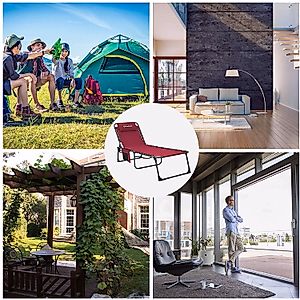 KingCamp Lounge Chair, 74.8''x23.2''x14.5'', Wine