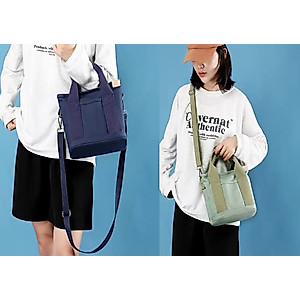 Women's Canvas Handbag Clutch Purse Multilayer Canvas Bag Cross Shoulder Bag Hobo Handbag Black