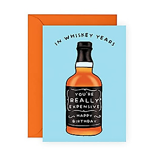 Dad Birthday Cards - 'You're A Really Expensive Whisky' - Funny Birthday Card For Men - Gifts For Father In Law Son Brother Husband Uncle - Comes With Fun Stickers - By Central 23