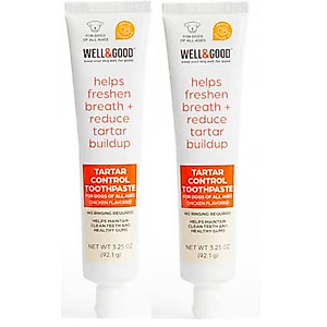 Well & Good Tartar Control Toothpaste for Dogs (Chicken, 2-3.25 oz. Tubs)