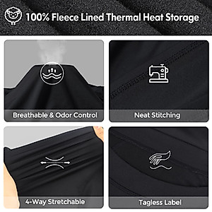 romision Mens Ultra Soft Thermal Underwear Set Fleece Lined Long Johns Warm Base Layers Top Bottom Set For Outdoor/Indoor Winter Activities A-black