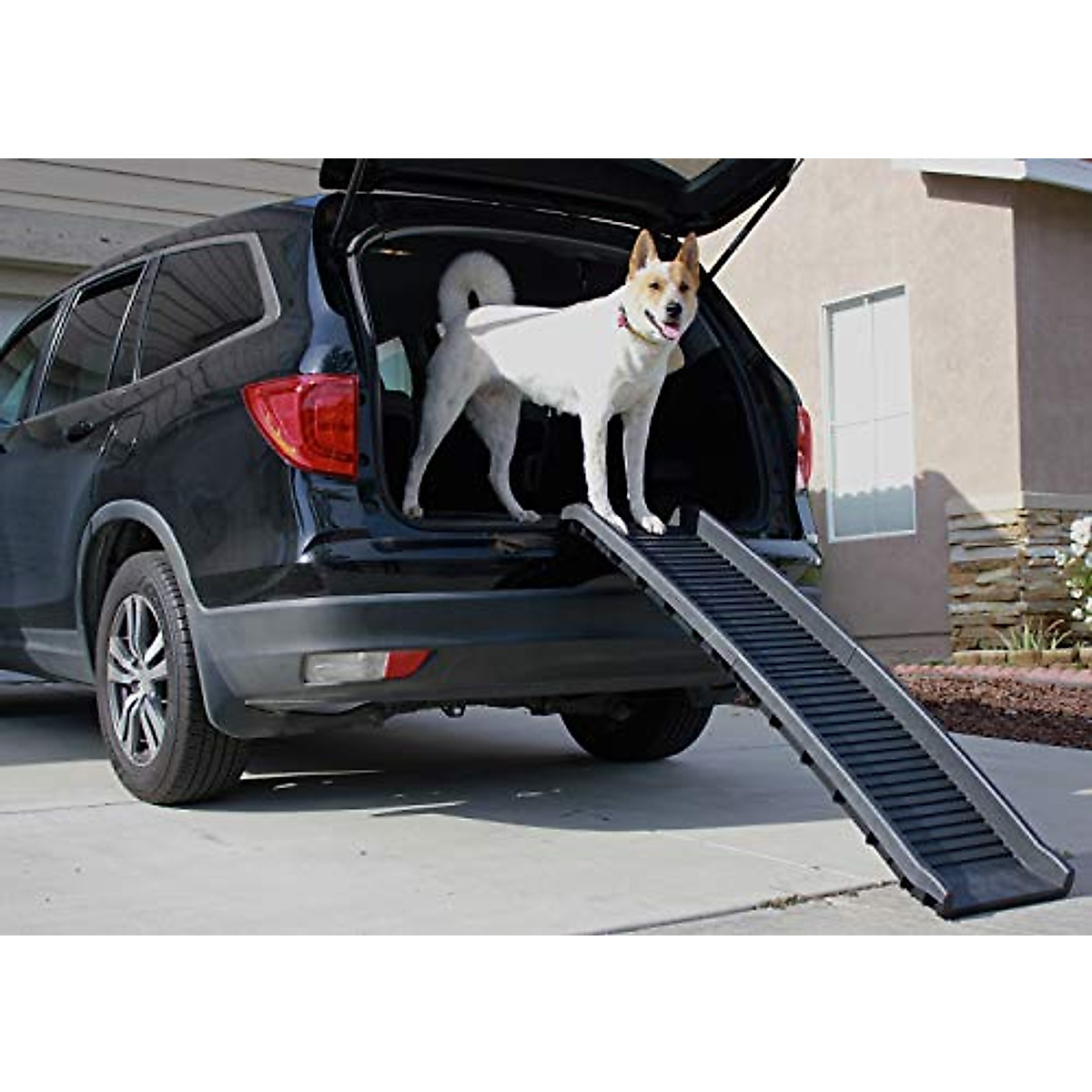 MaxWorks 50524 61" Portable Folding Pet Ramp, Black