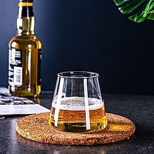 URMAGIC 2 Pcs Vintage Drinking Glasses,10 Oz Mount Fuji Beer Glasses,Mountain Shape Stemless Wine Glasses,Clear Glass Cups,Glass Dessert Cup,Creative Beer Cup for Whisky,Coffee,Cocktail,Beverage,Water