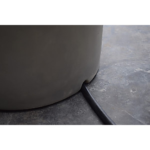 AMS Fireplace | Elementi Lunar Concrete Propane Tank Cover (Cylinder Smooth - Light Gray) | GFRC, Light Gray Color, Round Shape, Size - 15.7 x 15.7 x 20 inches | Suited for Lunar Light grey fire pit.