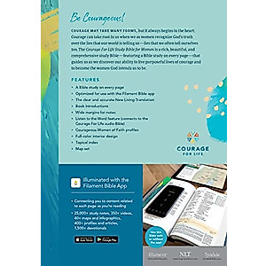 NLT Courage For Life Study Bible for Women (Hardcover, Filament Enabled)