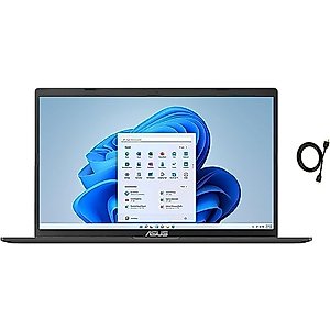ASUS Vivobook F1500EA 15.6" FHD IPS Premium Laptop, 11th Gen Intel 4-Core i5-1135G7 Upto 4.2GHz, 12GB RAM, 256GB PCIe SSD, Intel Iris Xe Graphics, USB-C, Windows 11 Home + HDMI Cable, Black