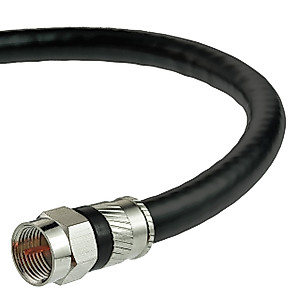 Mediabridge Coaxial Patch Cable (50 ft) Triple-Shielded, in-Wall Rated RG6 Cable with Compression Connectors