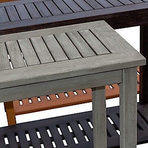 DTY Outdoor Living Longs Peak Eucalyptus Console Table, Driftwood Gray