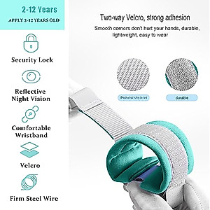 Anti Lost Wrist Link 2 Pack, WSZCML Toddler Safety Leash with Key Lock, Reflective Child Walking Harness Rope Leash for Kids & Babies, 2.5M / 8.2ft Cyan + 2.5M / 8.2ft Light Pink