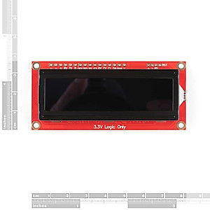 SparkFun 16x2 SerLCD - RGB Text (Qwiic) - Red/Green/Blue Text on Black Display 3.3v Logic and Power
