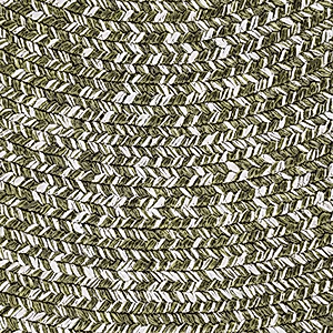 SUPERIOR Reversible Braided Indoor/Outdoor Area Rug, 2' x 8', Green-White