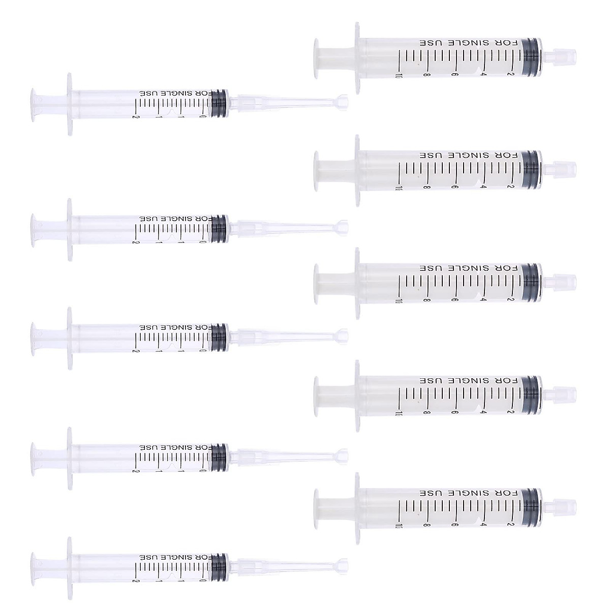 Mobestech 10 Pcs Perfume Refill Pump Tools Plastic Perfume Dispenser with Adapter Tools for Perfumes Transfer to Empty Bottles, Include Syringe (2ml+ 10ml each 5PCS)