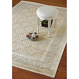 SAFAVIEH Paradise Collection Accent Rug - 3'3" x 4'7", Creme, Oriental Viscose Design, Ideal for High Traffic Areas in Entryway, Living Room, Bedroom (PAR04-404)