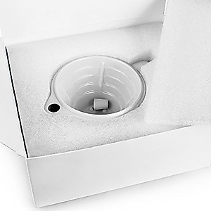 QSHAVE Shaving Scuttle Mug - Keep Lather Always Warm - White Large Deep Size Bowl Handmade Pottery Cup (White)