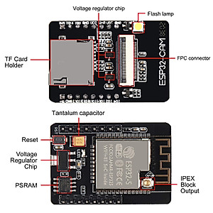 3PCS ESP32-CAM Camera Module ESP32 CAM WiFi Bluetooth Development Board ESP32 Wireless OV2640 Camera Module with Jumper Wire