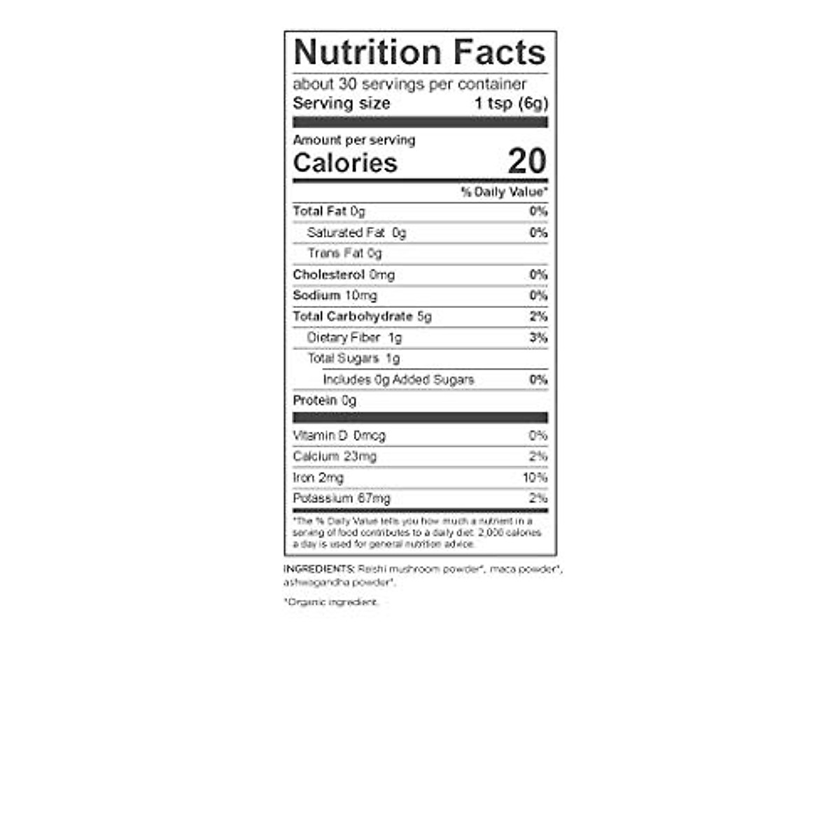 Navitas Organics Superfood+ Adaptogen Blend for Stress Support (Maca + Reishi + Ashwagandha), 6.3oz bag, 30 Servings — Organic, Non-GMO, Vegan, Gluten-Free, Keto & Paleo.